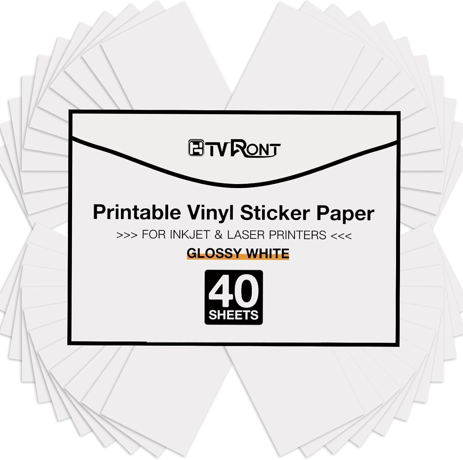 HTVRONT Printable Vinyl for Inkjet Printer & Laser Printer, 40 Pcs Glo ...