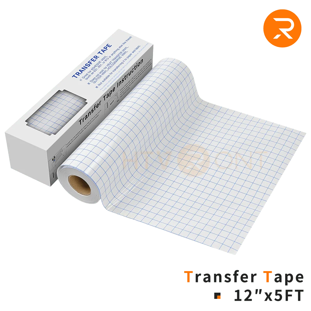 HTVRONT 12" x 5 Feet Transfer Tape for Vinyl with Blue Alignment Grid ...