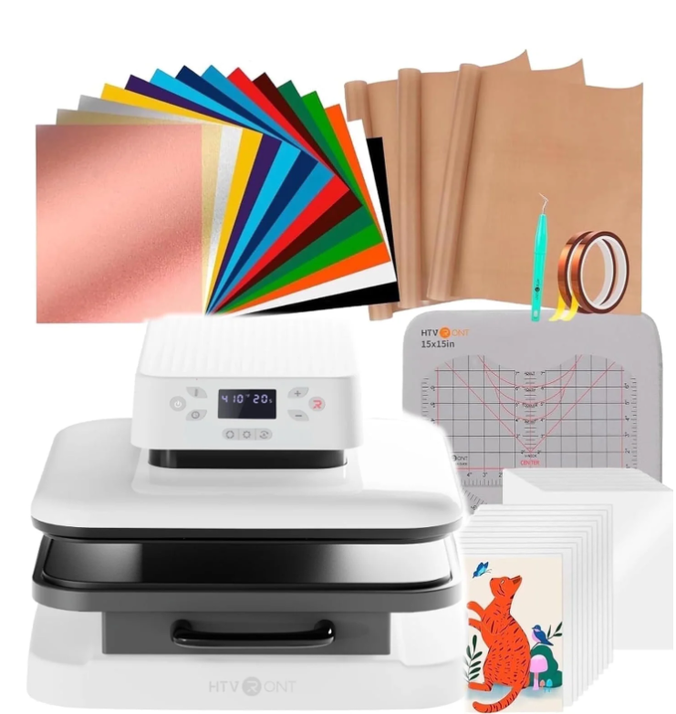 HTVRONT 1500W 15"x15" Automatic Heat Press Machine Bundle – Sijiu