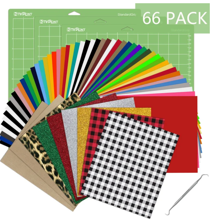 HTVRONT 66 PCS 12 x 10" HTV Heat Transfer Vinyl Bundles – Sijiu